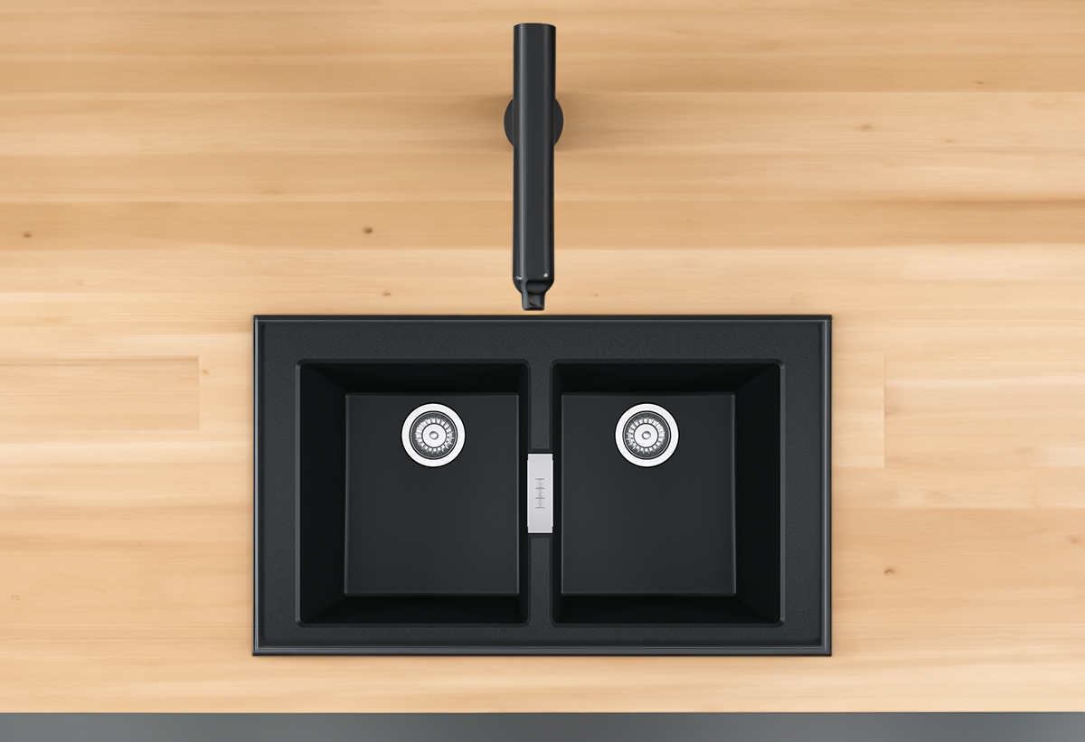 Νεροχύτης Franke Sirius 2 S2D 620 Carbon Black 86x50cm | Praktiker
