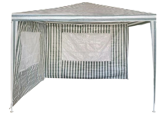 Homefit Gazebo 290x290x250cm Πράσινο/Λευκό | Praktiker