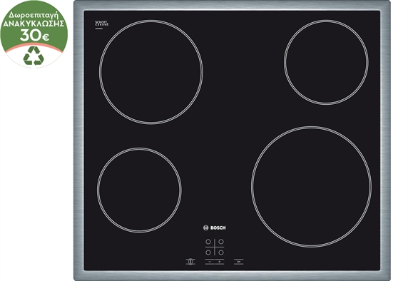 Bosch PKE645D17E Εστία Κεραμική 58.3x51.3cm Μαύρη | Praktiker