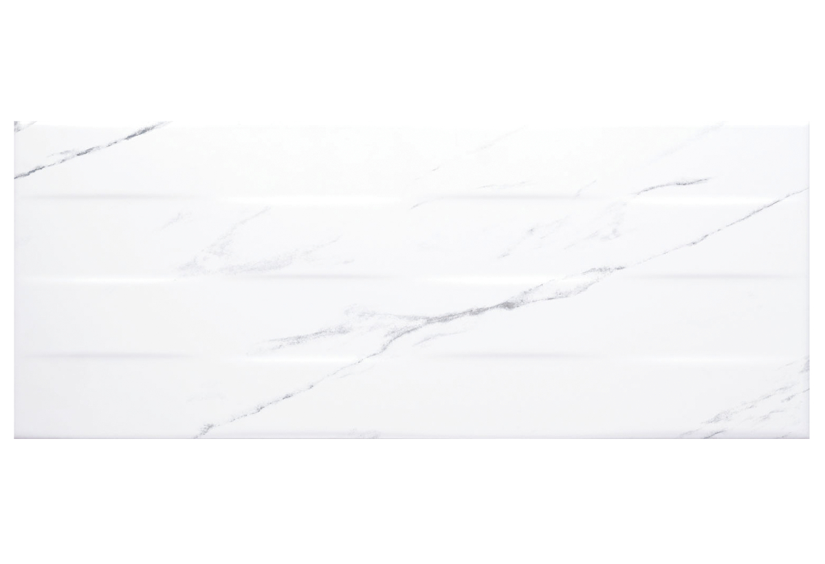 Ντεκόρ Τοίχου Κεραμικό Elada Ριγέ 20x50cm Λευκό | Praktiker