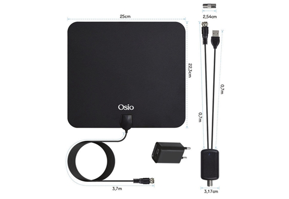 Osio OTA-2033 Κεραία Εσωτερικού Χώρου με Ενισχυτή και USB | Praktiker