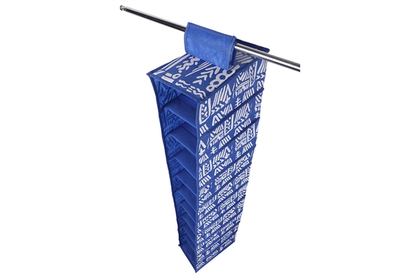 Estia Home Art Θήκη Αποθήκευσης Ρούχων Non Woven Μπλε Κρεμαστή 10 ...