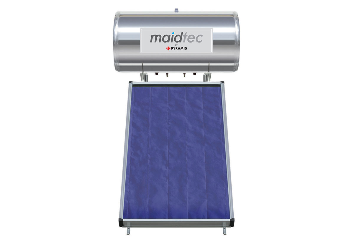 Pyramis Maidtec Ηλιακός Θερμοσίφωνας Τριπλής Ενέργειας 160 2m² Ταράτσας ...