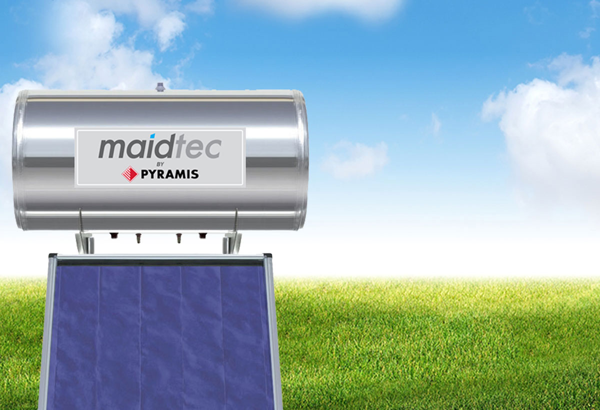 Pyramis Maidtec Ηλιακός Θερμοσίφωνας Τριπλής Ενέργειας 160 2m² Ταράτσας ...