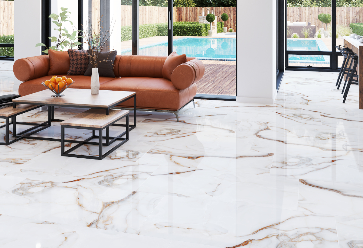 Πλακάκι Δαπέδου Πορσελανάτο Glamour 60x120cm Λευκό | Praktiker