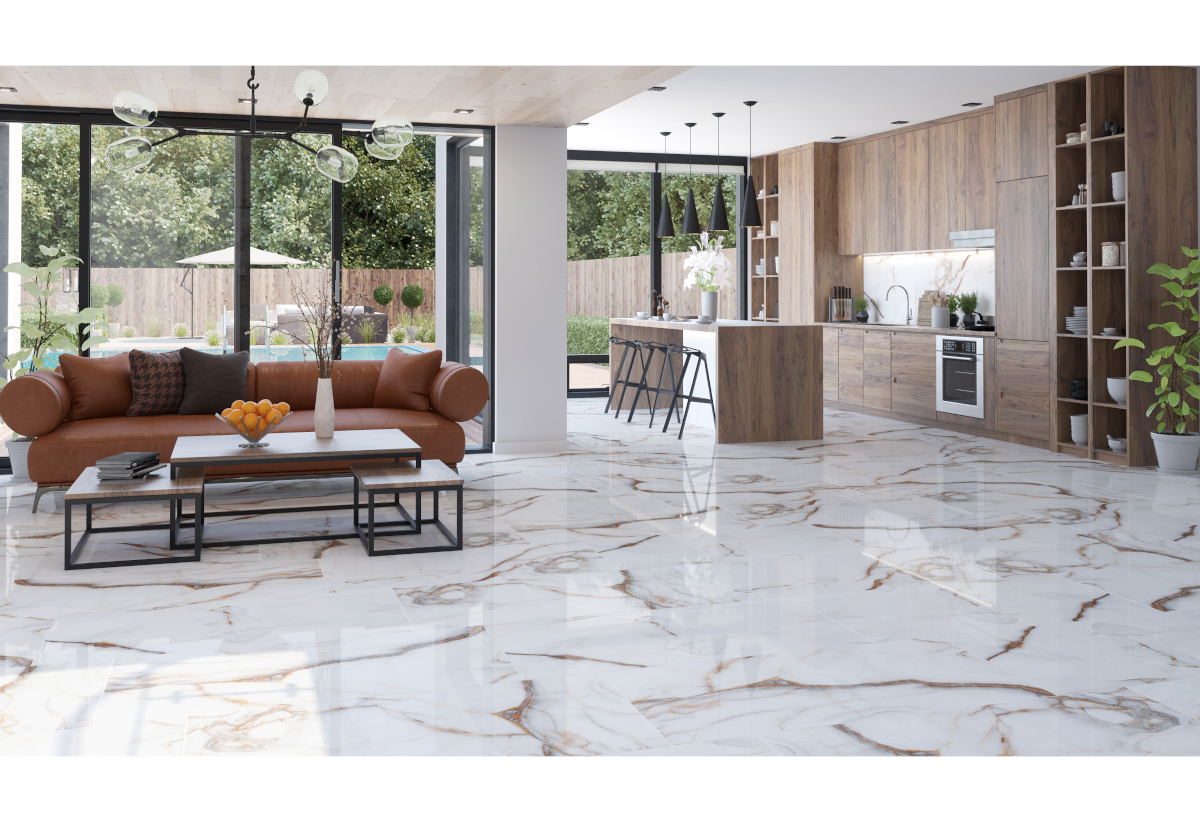 Πλακάκι Δαπέδου Πορσελανάτο Glamour 60x120cm Λευκό | Praktiker