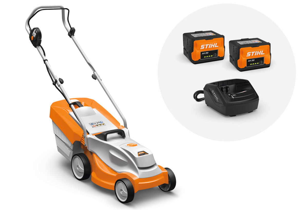 Stihl RMA 235 Χλοοκοπτικό Επαναφορτιζόμενο με 2 Μπαταρίες ΑΚ20 ...