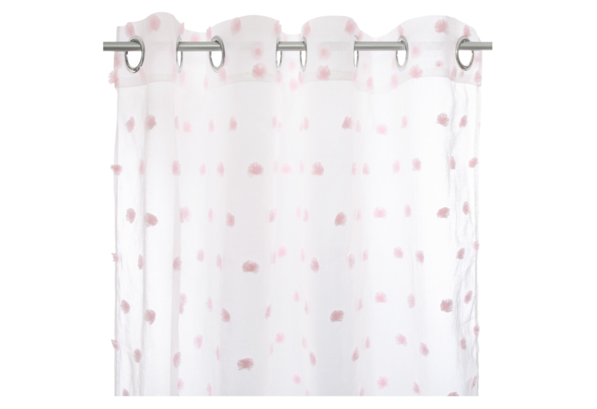 Pompom Κουρτίνα με Τρουκς 140x240cm Ροζ Kids | Praktiker