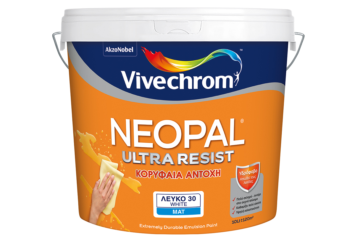 Χρώμα Πλαστικό Vivechrom Neopal Ultra Resist Λευκό 10lt | Praktiker