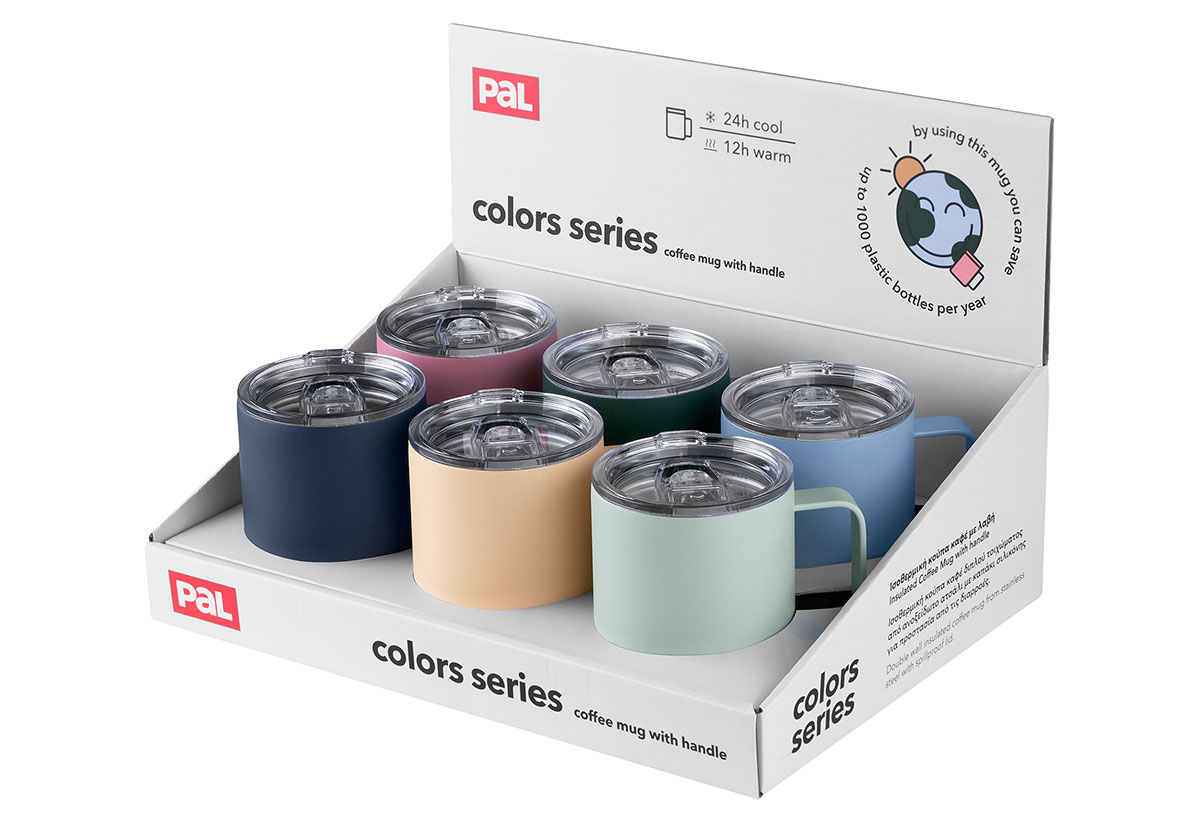 Ποτήρι Θερμός Pal Colors 350ml με Λαβή | Praktiker