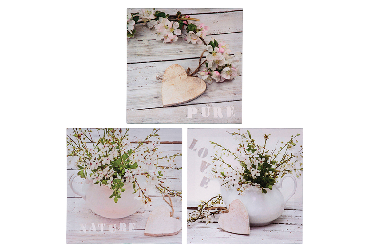 Καμβάς Atmosphera Nature Heart se 3 Σχέδια | Praktiker